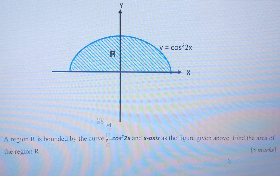 A region R is bounded by the curve $y = | StudyX