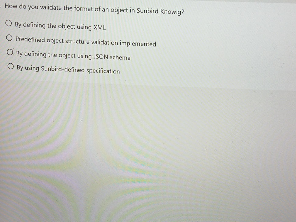 How do you validate the format of an object | StudyX