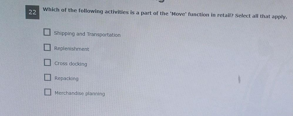 Which of the following activities is a part | StudyX