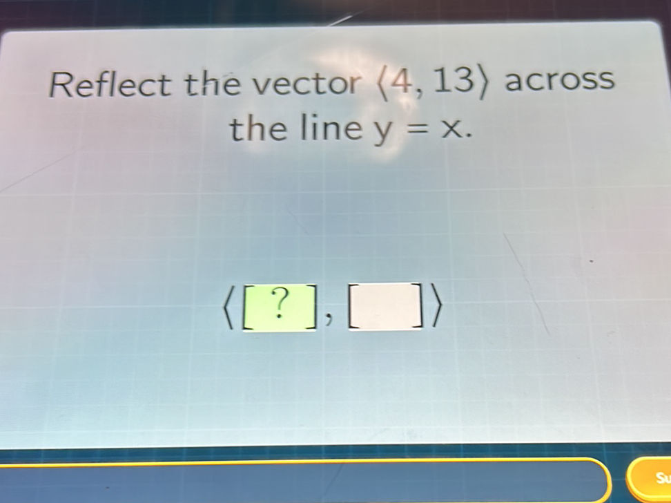 Reflect the vector across the line y = x.