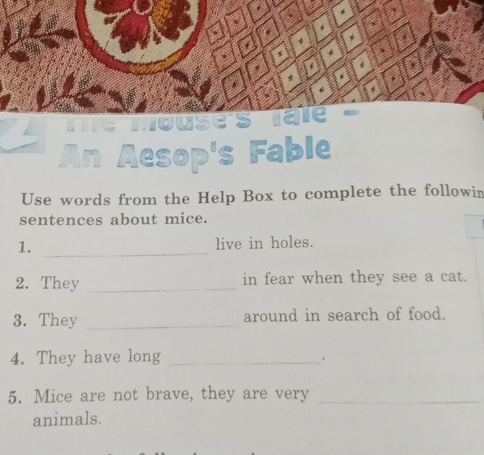 Use words from the Help Box to complete the | StudyX