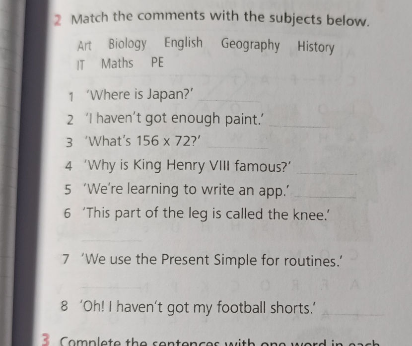Match the comments with the subjects below. | StudyX