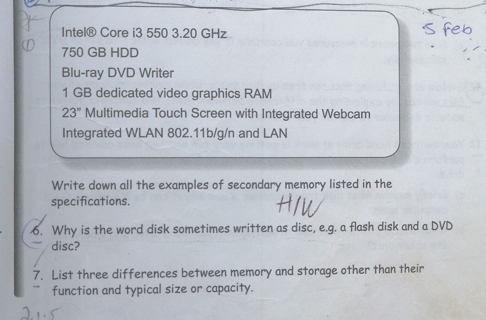Write down all the examples of secondary | StudyX