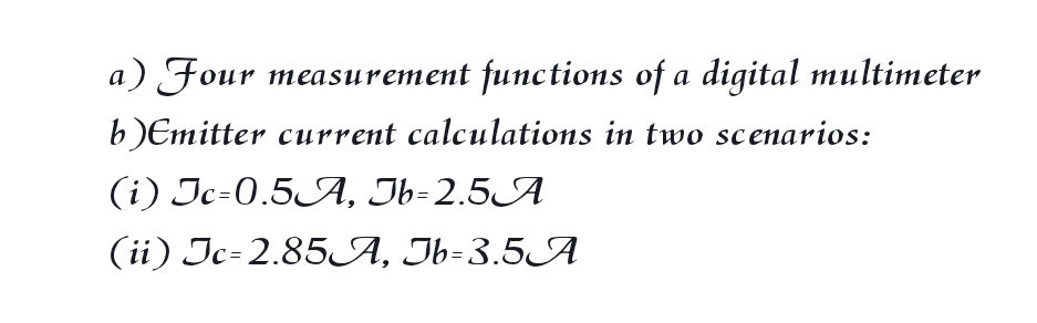 a) Four measurement functions of a digital | StudyX