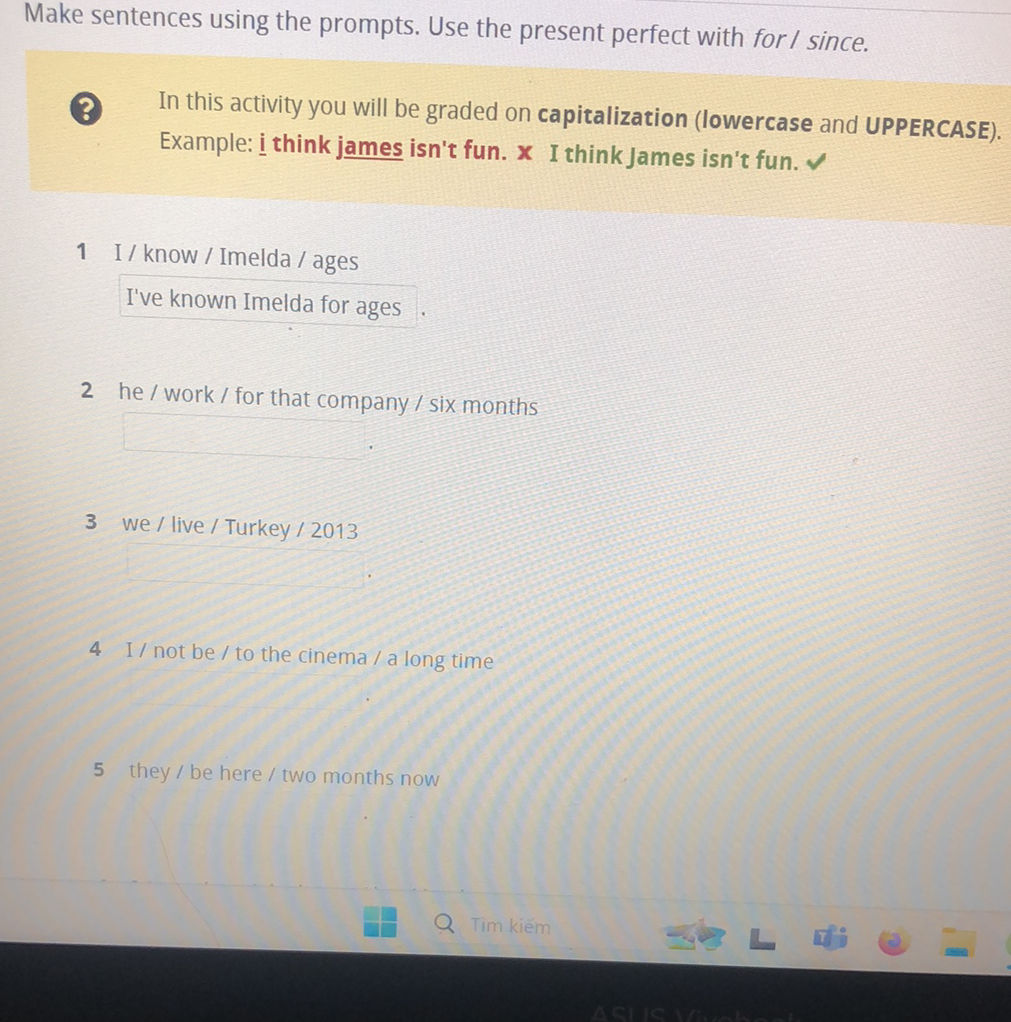 Make sentences using the prompts. Use the | StudyX