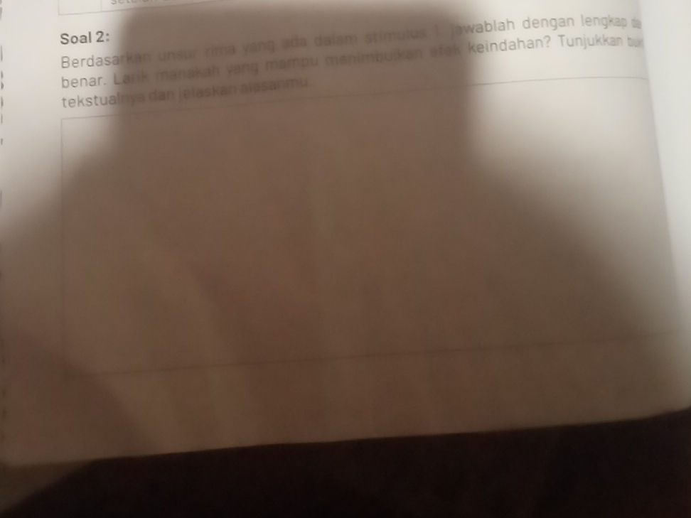 Soal 2: Berdasarkan unsur rima yang ada | StudyX