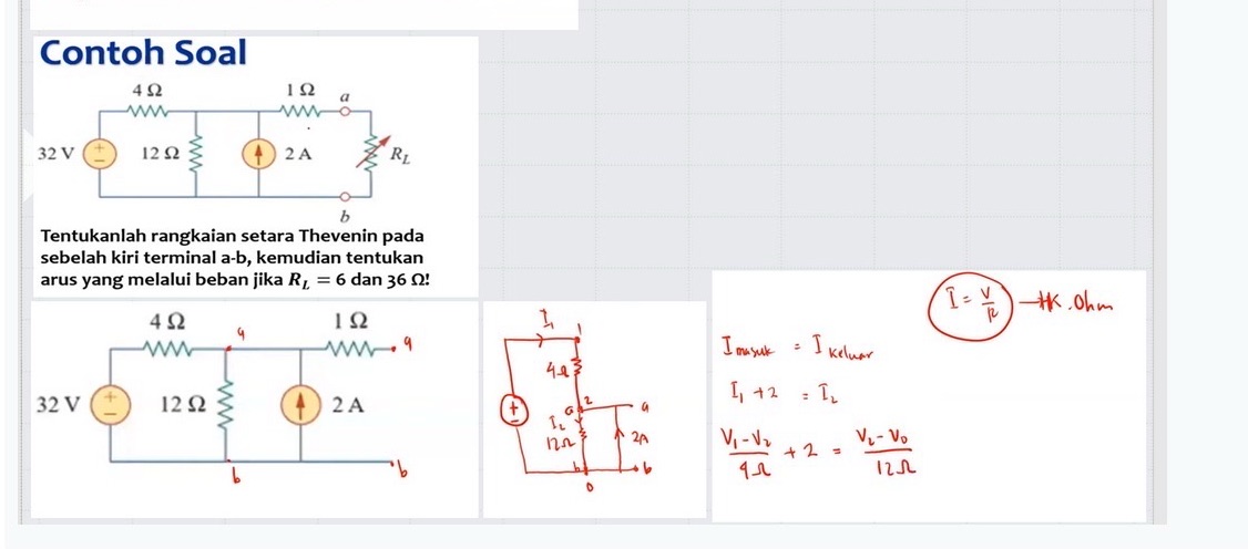 Tentukanlah rangkaian setara Thevenin pada | StudyX