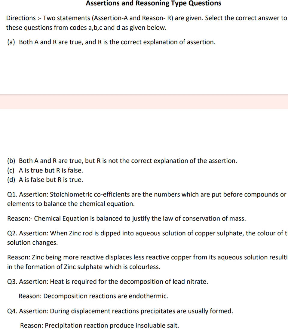 Directions :- Two statements (Assertion-A | StudyX