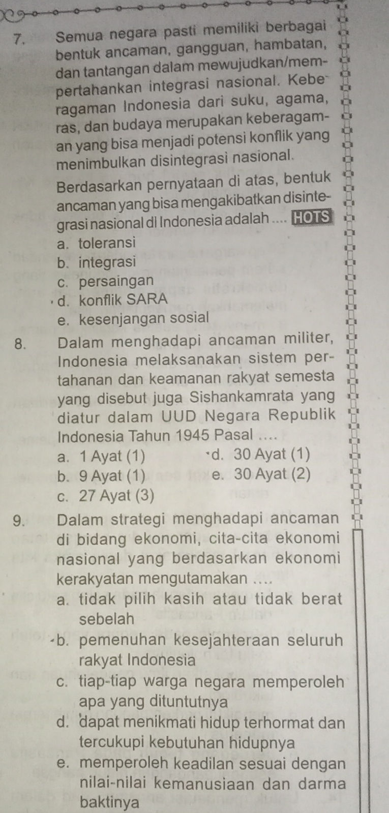 7. Berdasarkan pernyataan di atas, bentuk | StudyX