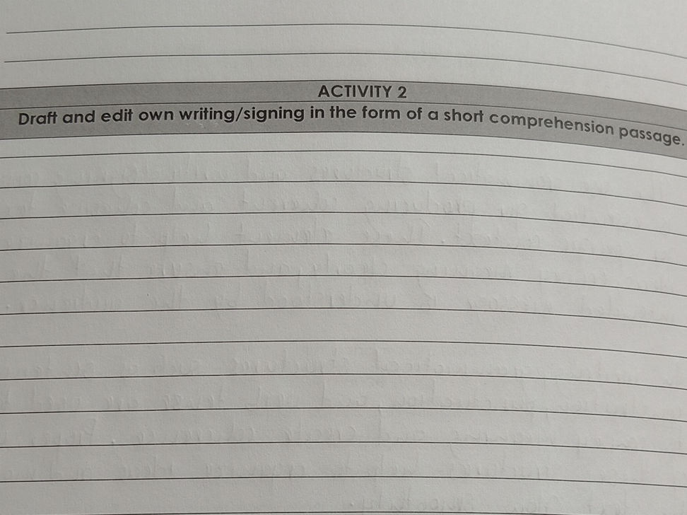 ACTIVITY 2 Draft and edit own | StudyX