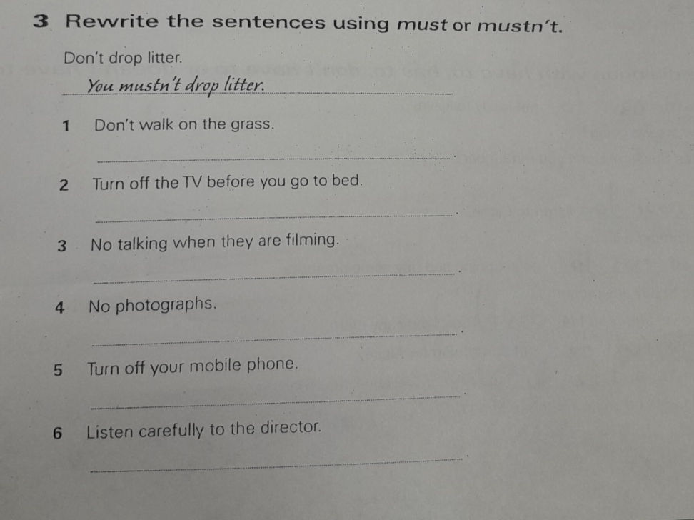 3 Rewrite the sentences using must or | StudyX