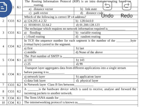 1. The Routing Information Protocol (RIP) is | StudyX