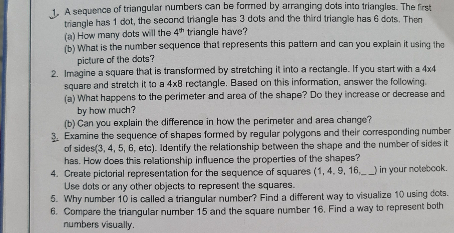 1. A sequence of triangular numbers can be | StudyX