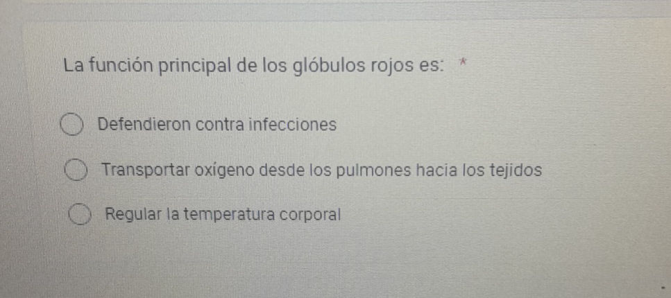 La función principal de los glóbulos rojos | StudyX