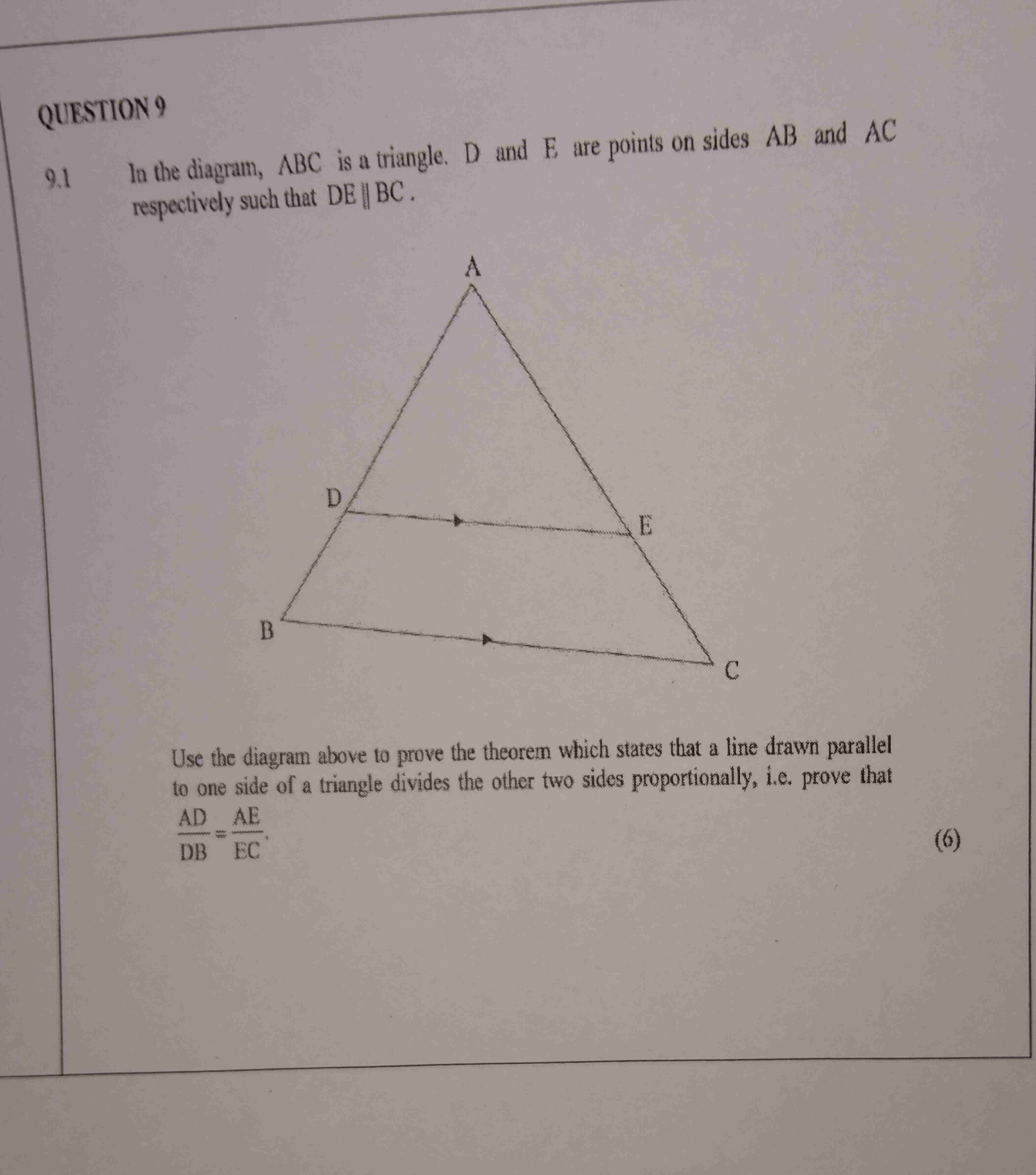 In the diagram, ABC is a triangle. D and E | StudyX