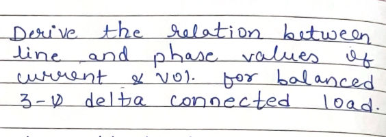 Derive the relation between line and phase | StudyX