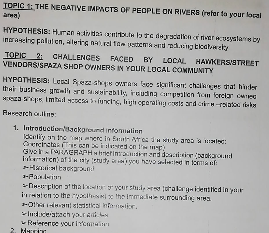 TOPIC 1: THE NEGATIVE IMPACTS OF PEOPLE ON | StudyX