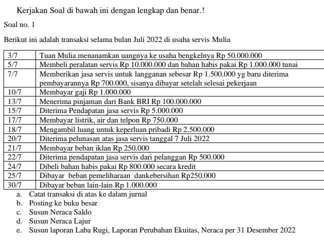 Kerjakan Soal di bawah ini dengan lengkap | StudyX