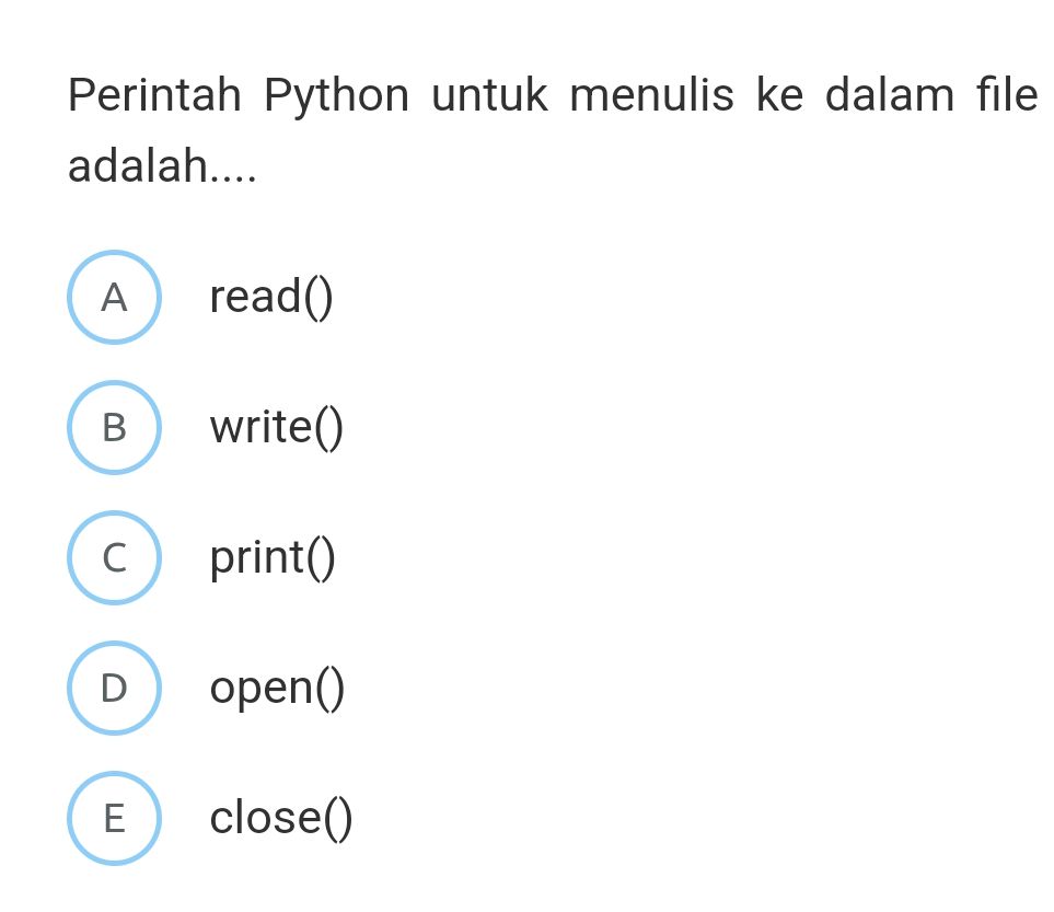 Perintah Python untuk menulis ke dalam file | StudyX