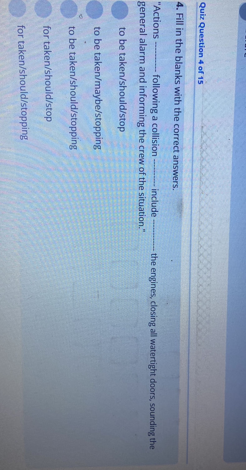 4. Fill in the blanks with the correct | StudyX