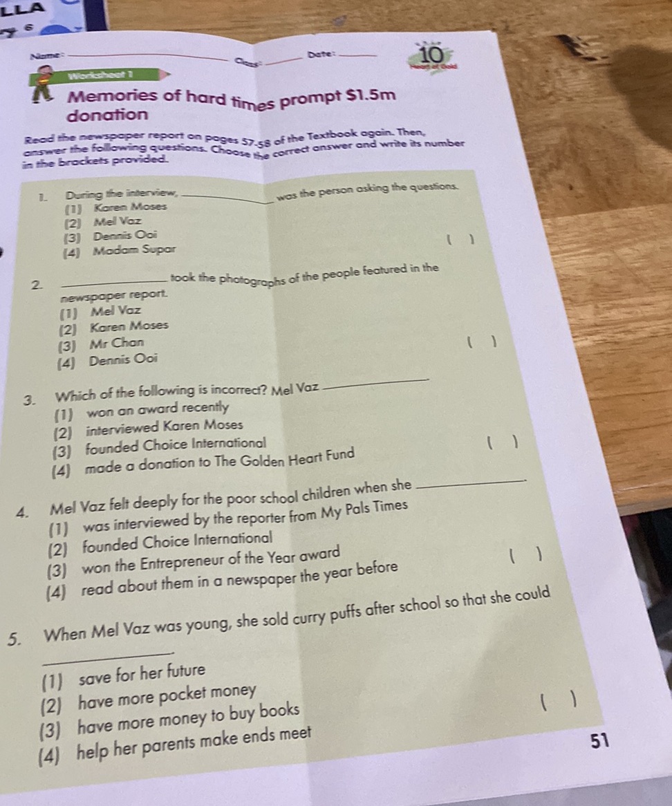 1. During the interview, (1) Karen Moses (2) | StudyX