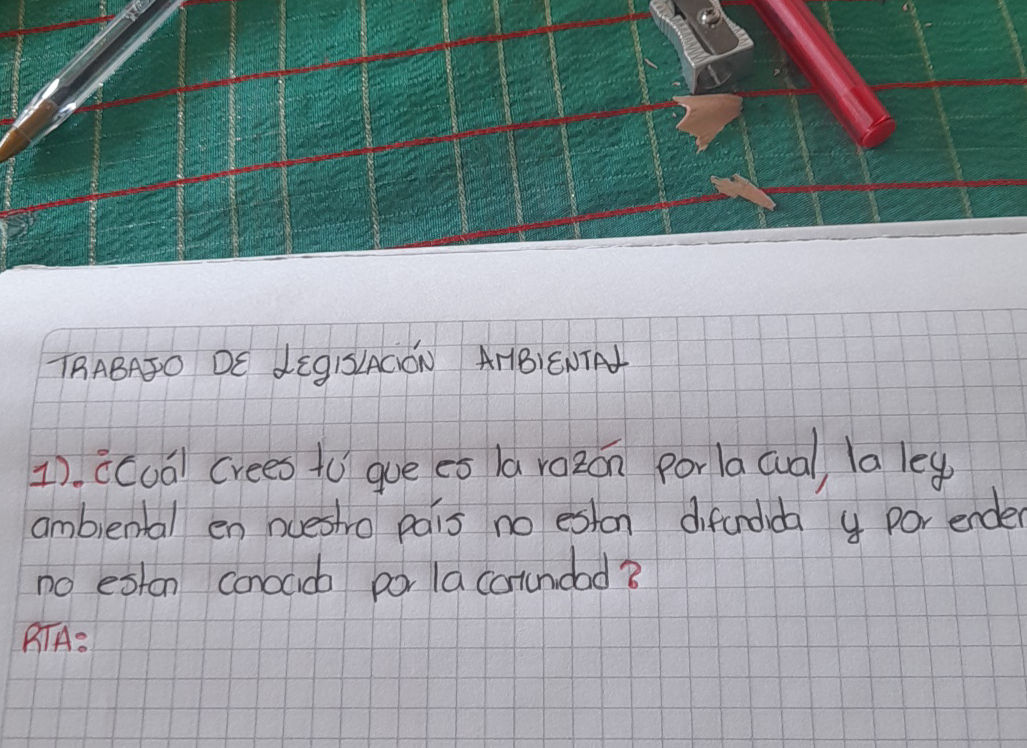 1). ¿Cuál crees tú que es la razón por la | StudyX