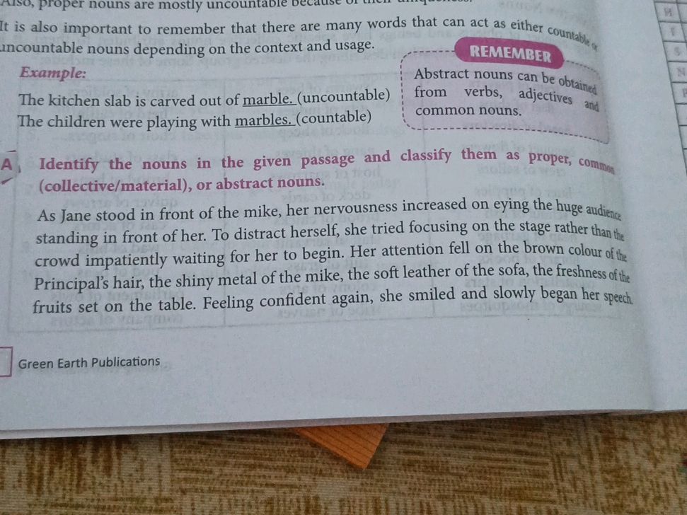 Identify the nouns in the given passage and | StudyX