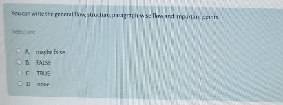 You can write the general flow, structure, | StudyX