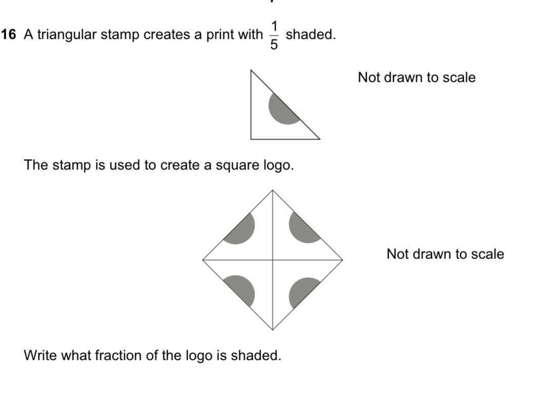 16 A triangular stamp creates a print with $ | StudyX