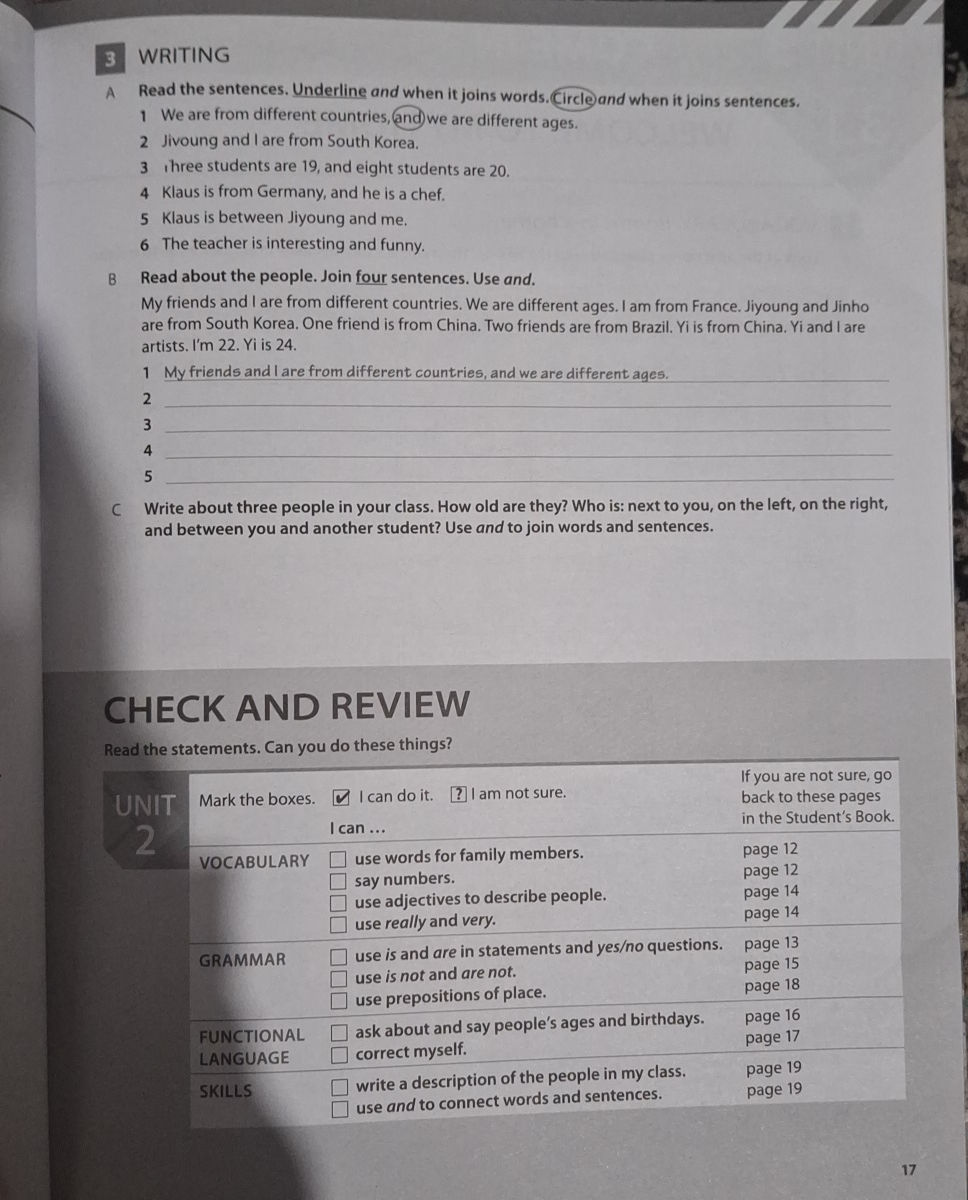 A Read the sentences. Underline and when it | StudyX