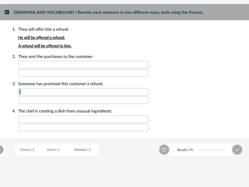 GRAMMAR AND VOCABULARY | Rewrite each | StudyX