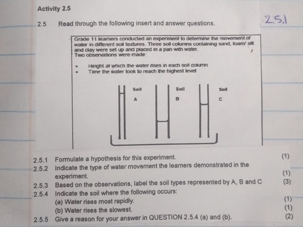 2.5 Read through the following insert and | StudyX