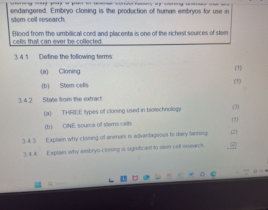 3.4.1 Define the following terms: (a) | StudyX