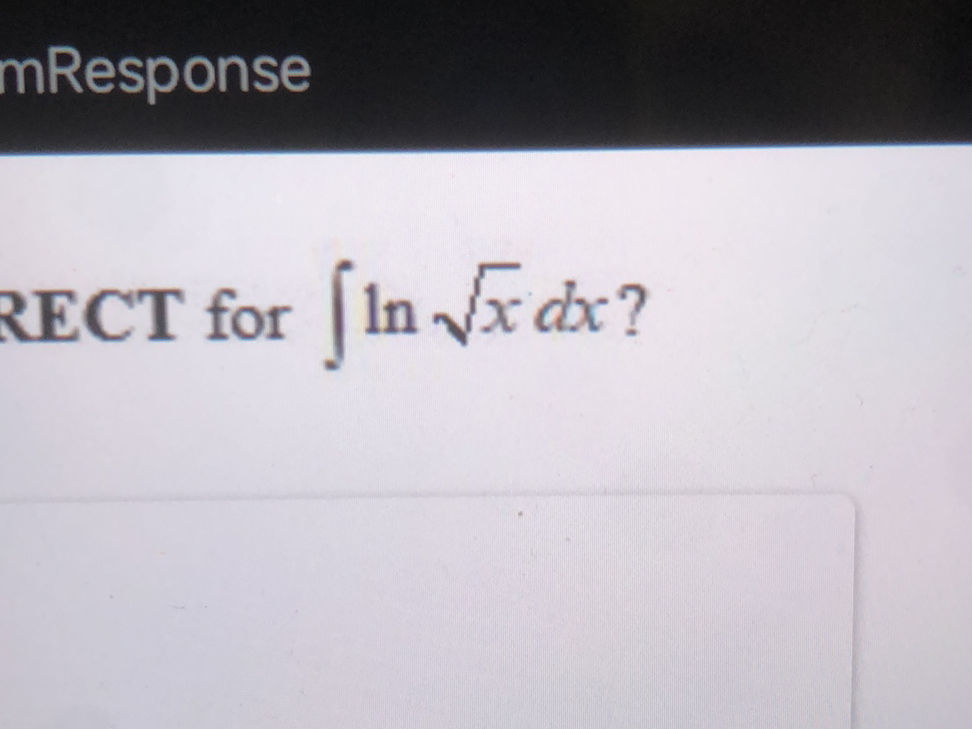 Integral of ln(sqrt(x)) dx | StudyX