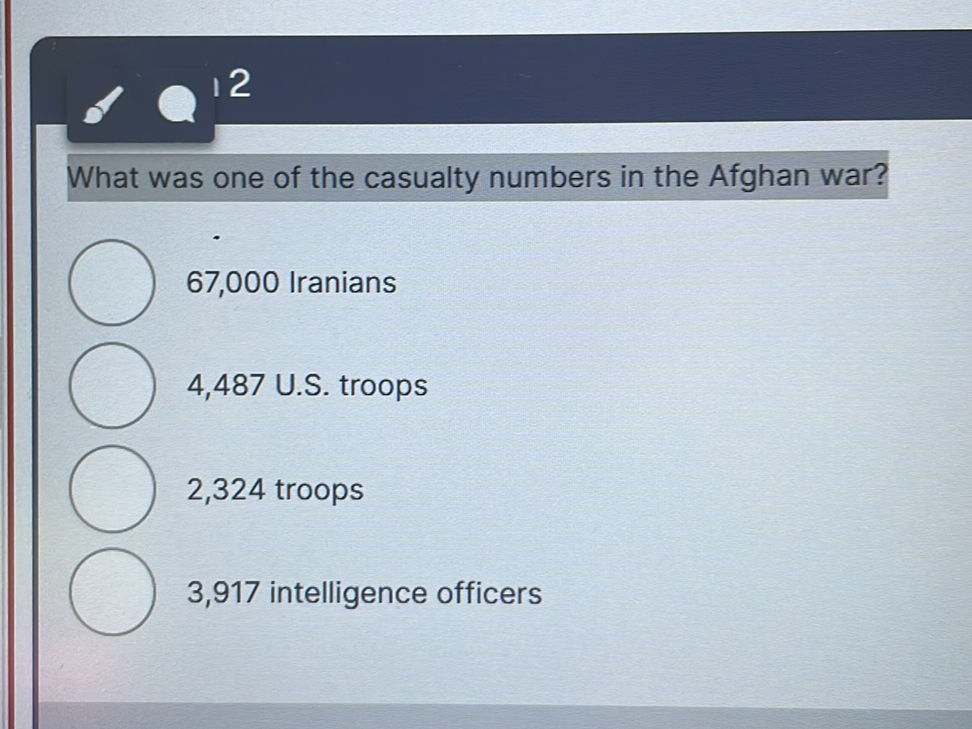 What was one of the casualty numbers in the | StudyX
