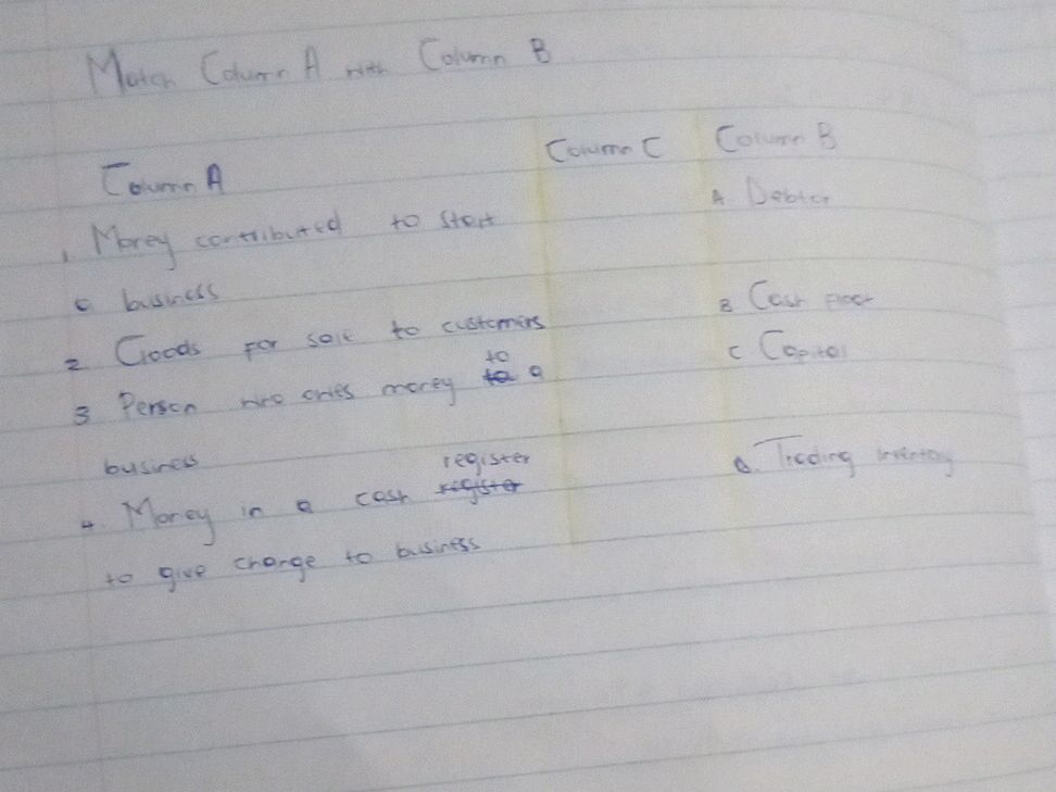 Match Column A with Column B Column A 1. | StudyX