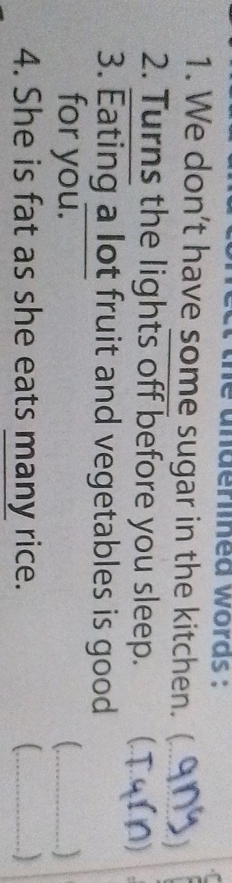 Read and correct the underlined words: 1. | StudyX