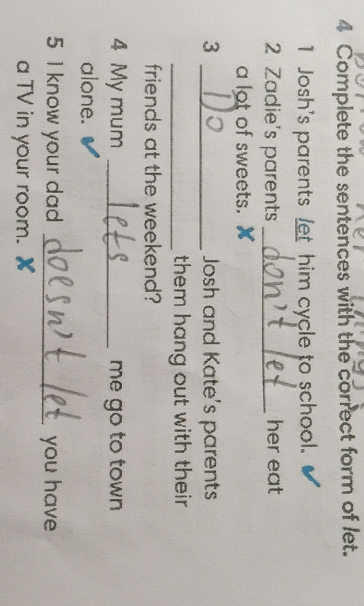 Complete the sentences with the correct form | StudyX