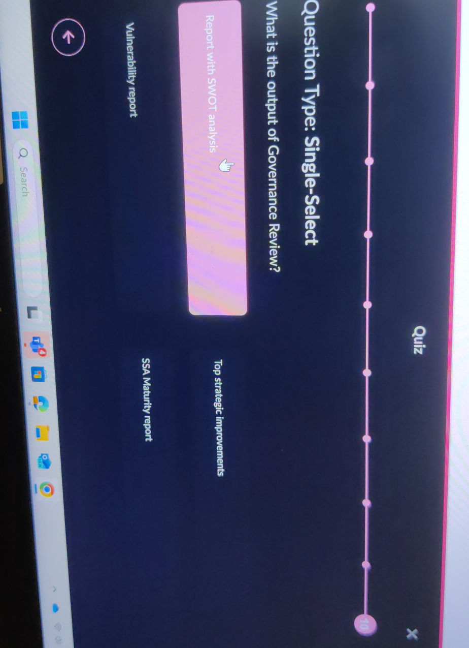 What is the output of Governance Review? | StudyX