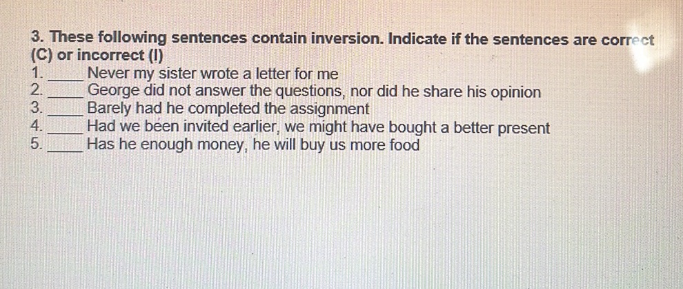 3. These following sentences contain | StudyX