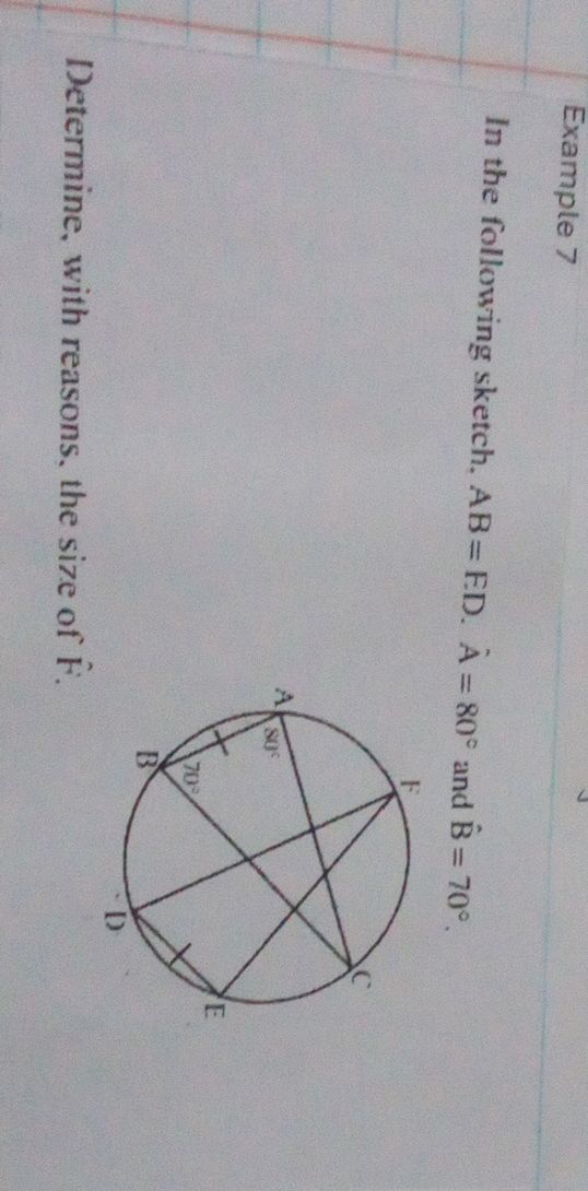 In the following sketch. AB = ED. A = 80° | StudyX