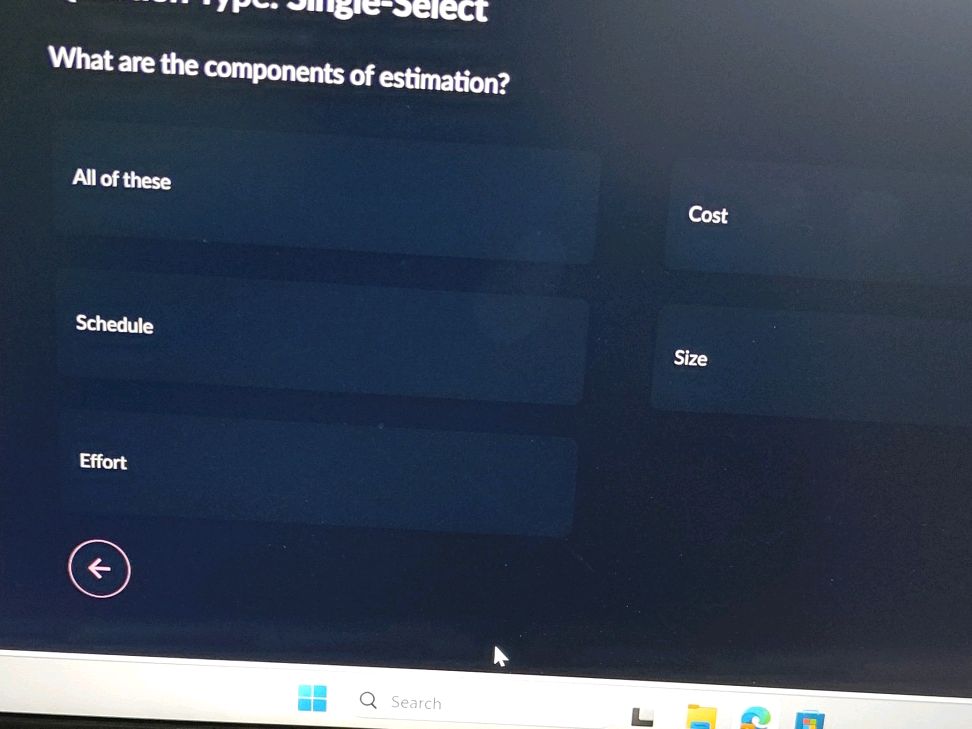 What are the components of estimation? All | StudyX