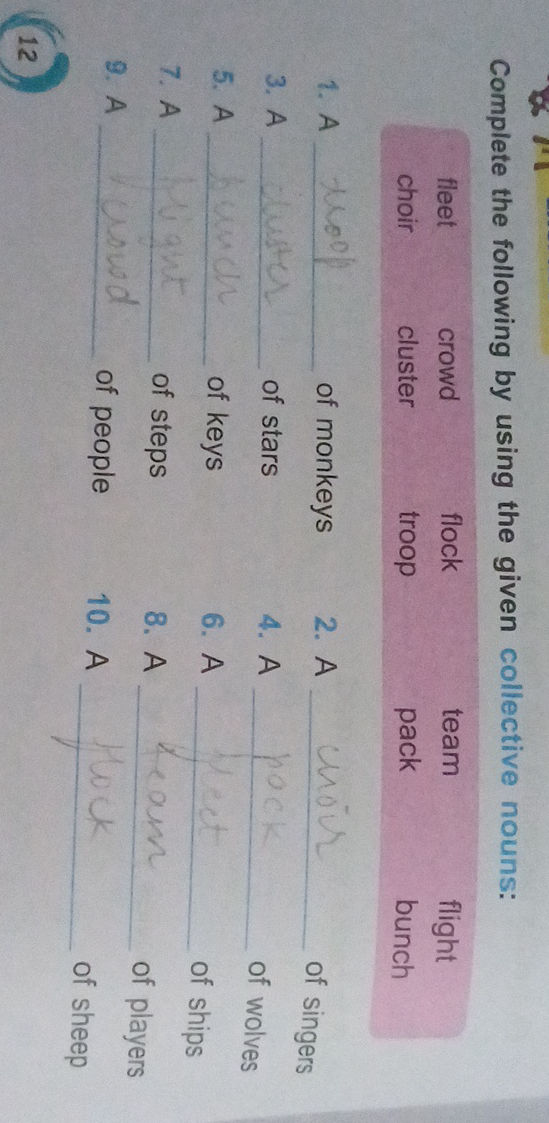 Complete the following by using the given | StudyX