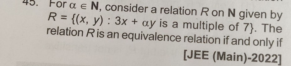 For $ {N}$, consider a relation $R$ on $ | StudyX