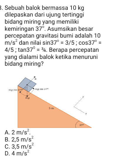 Sebuah balok bermassa 10 kg dilepaskan dari | StudyX