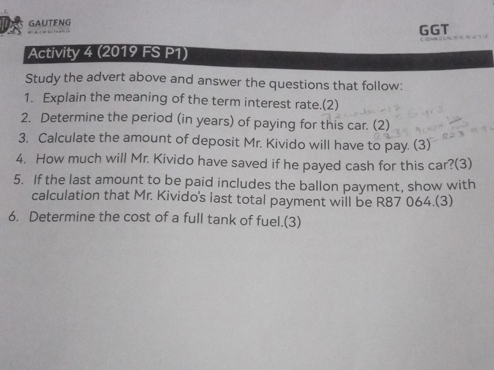 Study the advert above and answer the | StudyX