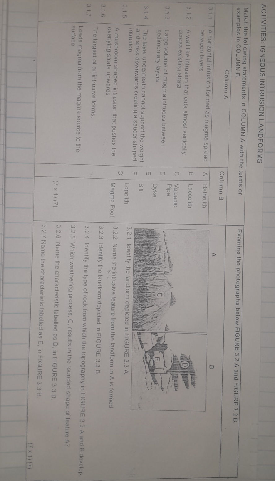 Match the following statements in COLUMN A | StudyX