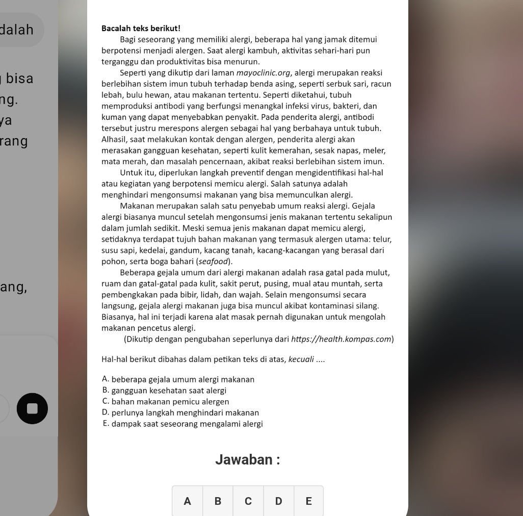 Hal-hal berikut dibahas dalam petikan teks | StudyX