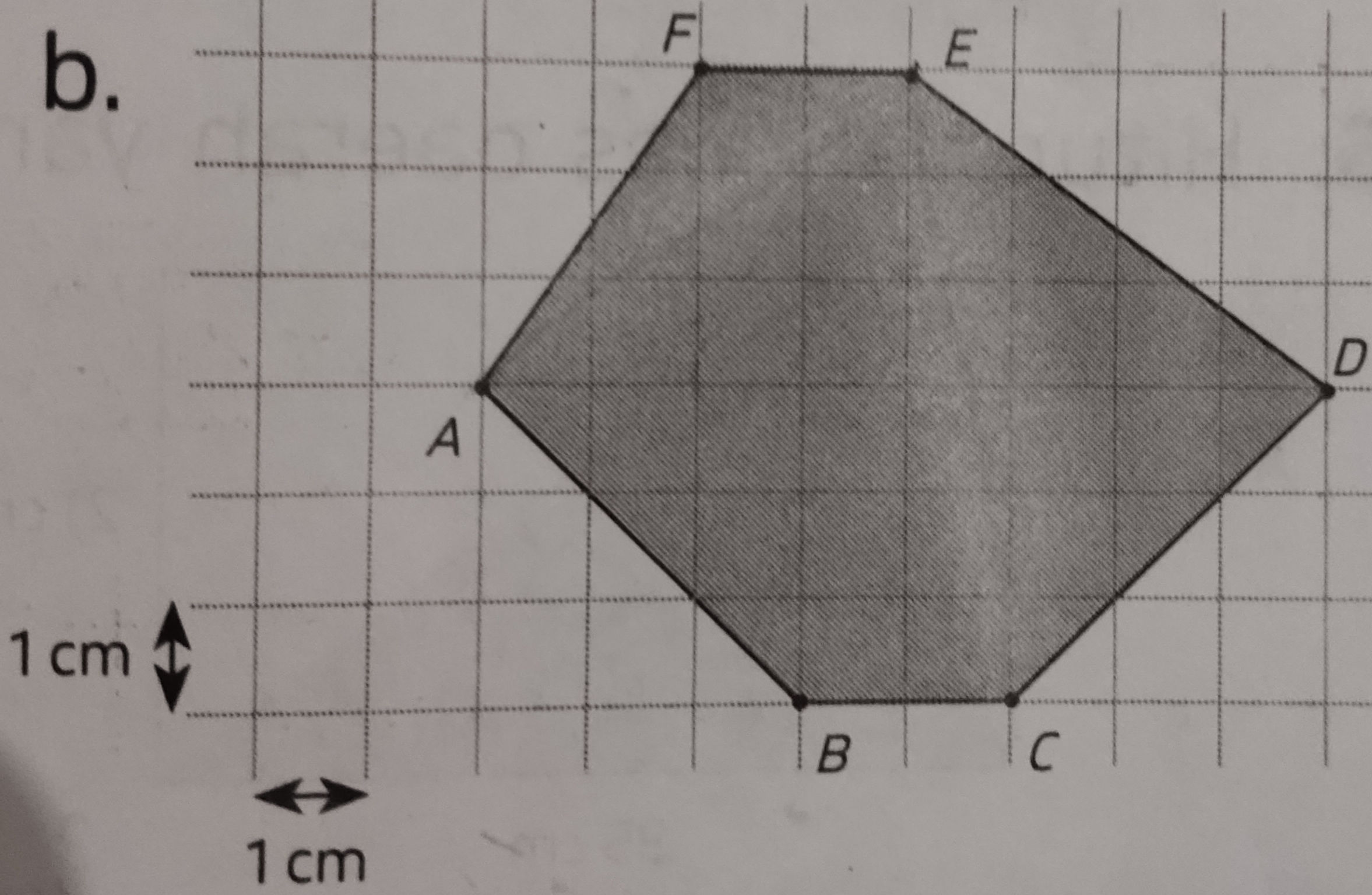 b. (Image of a polygon on a grid. The grid | StudyX