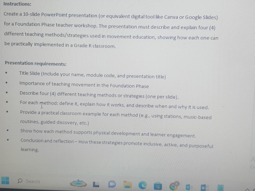 Instructions: Create a 10-slide PowerPoint | StudyX